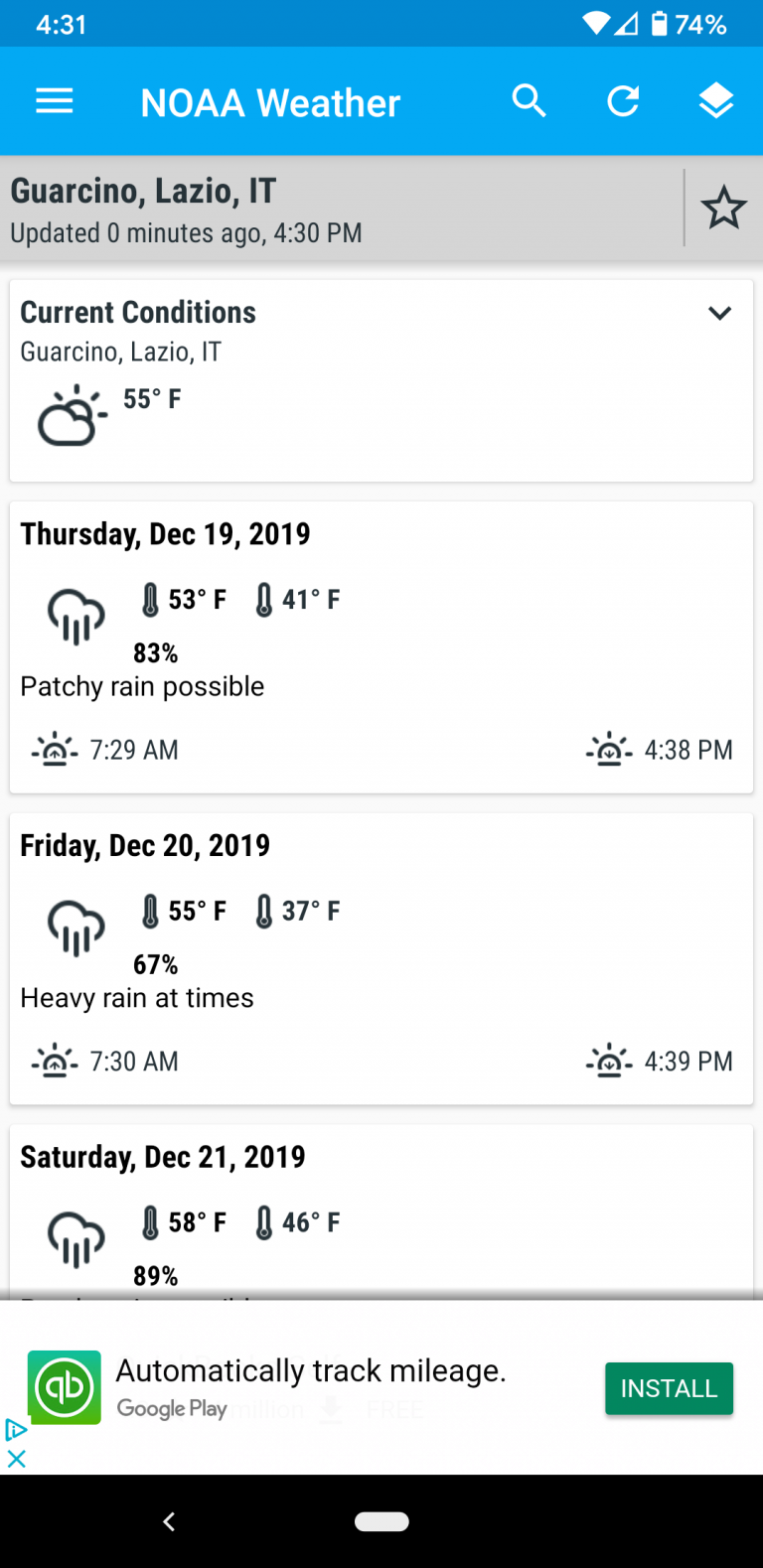 NOAA Weather app by Pandamonium Software – PMags.com