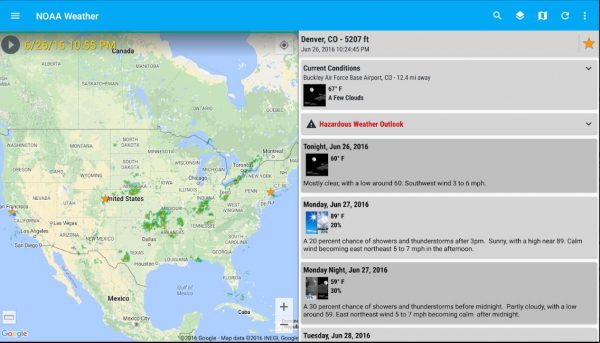 NOAA Weather app by Pandamonium Software – PMags.com